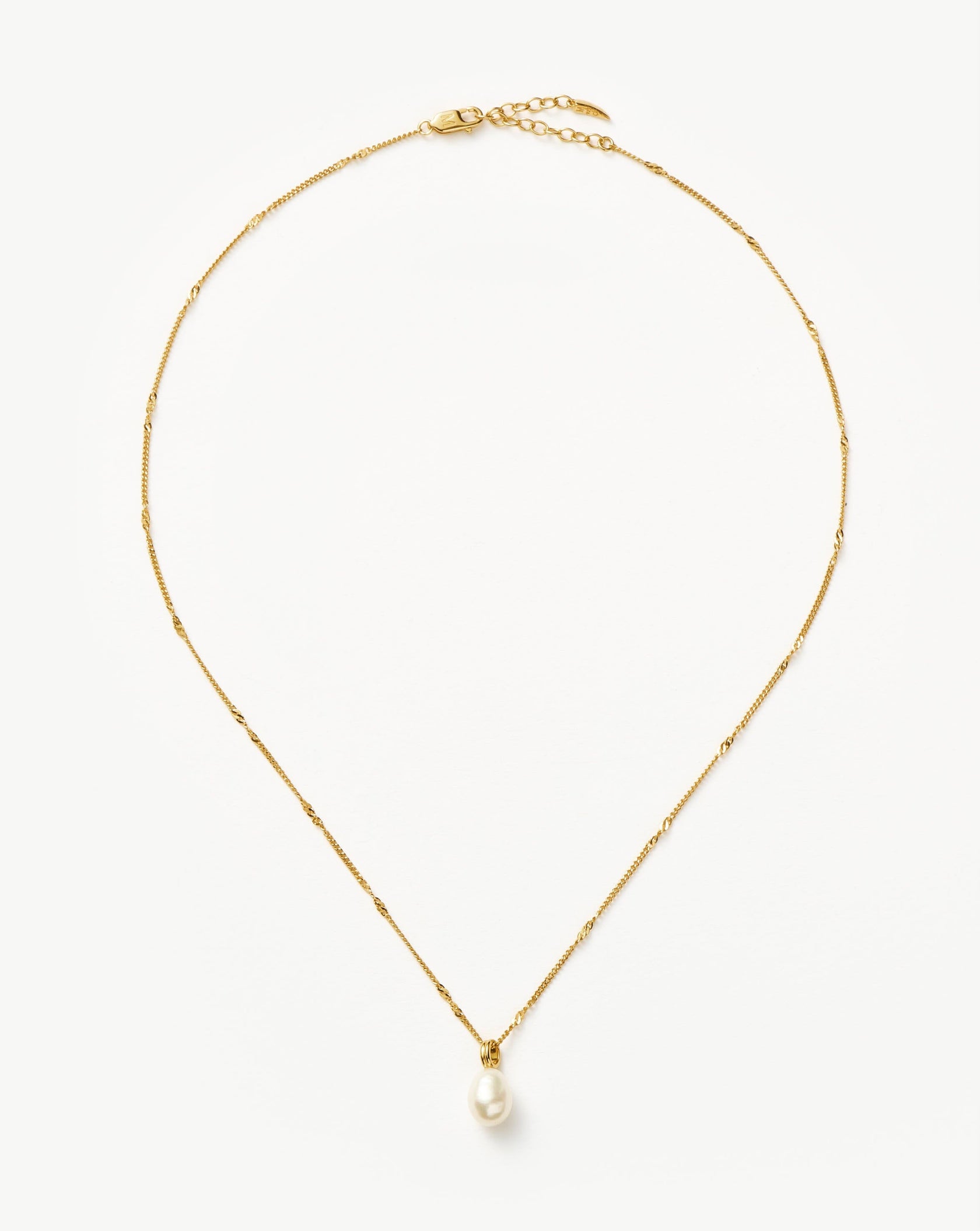 Baroque Pearl Twisted Chain Necklace - Gold | Missoma UK