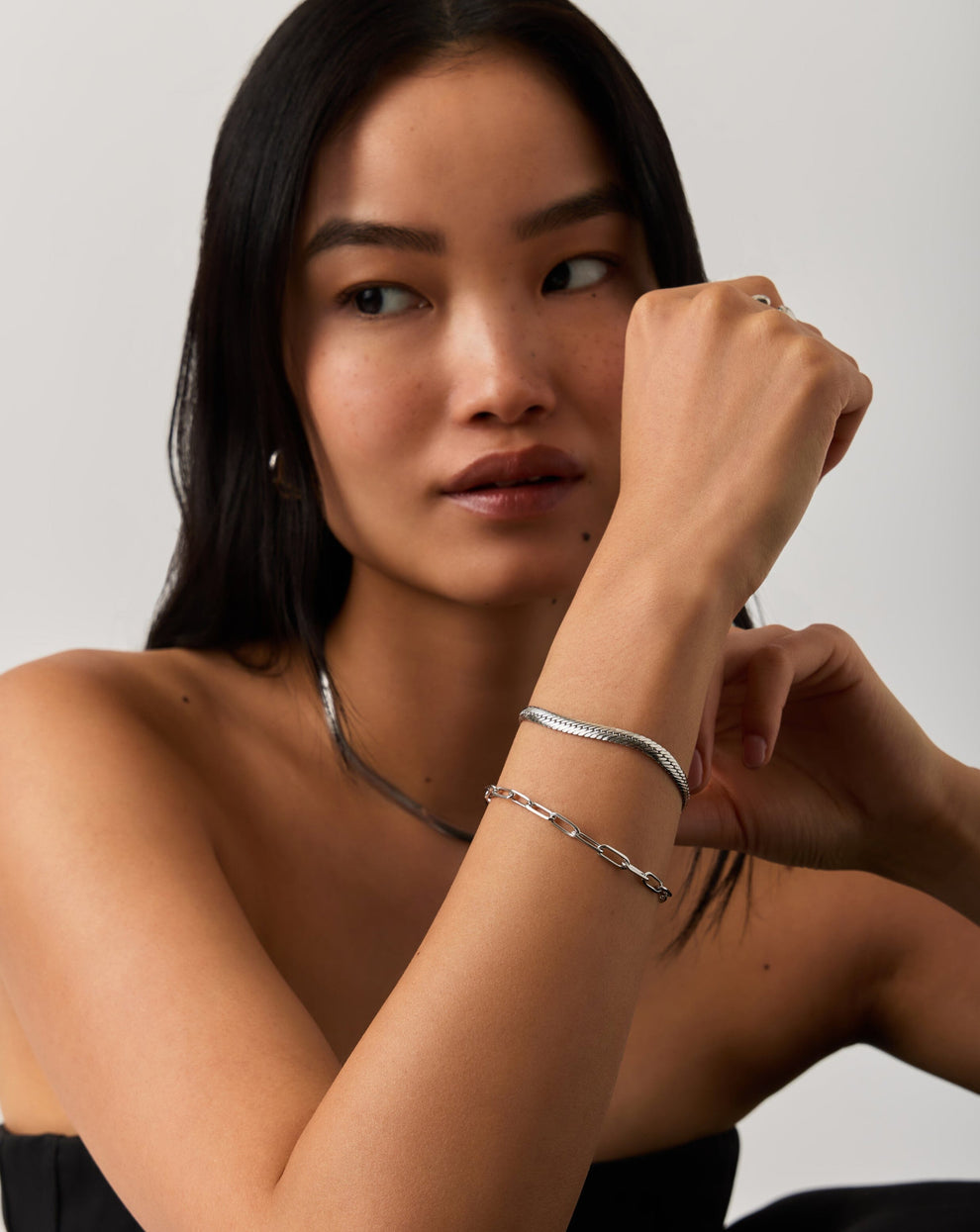 Classic Mini Paperclip Chain Bracelet | Silver Plated | Missoma