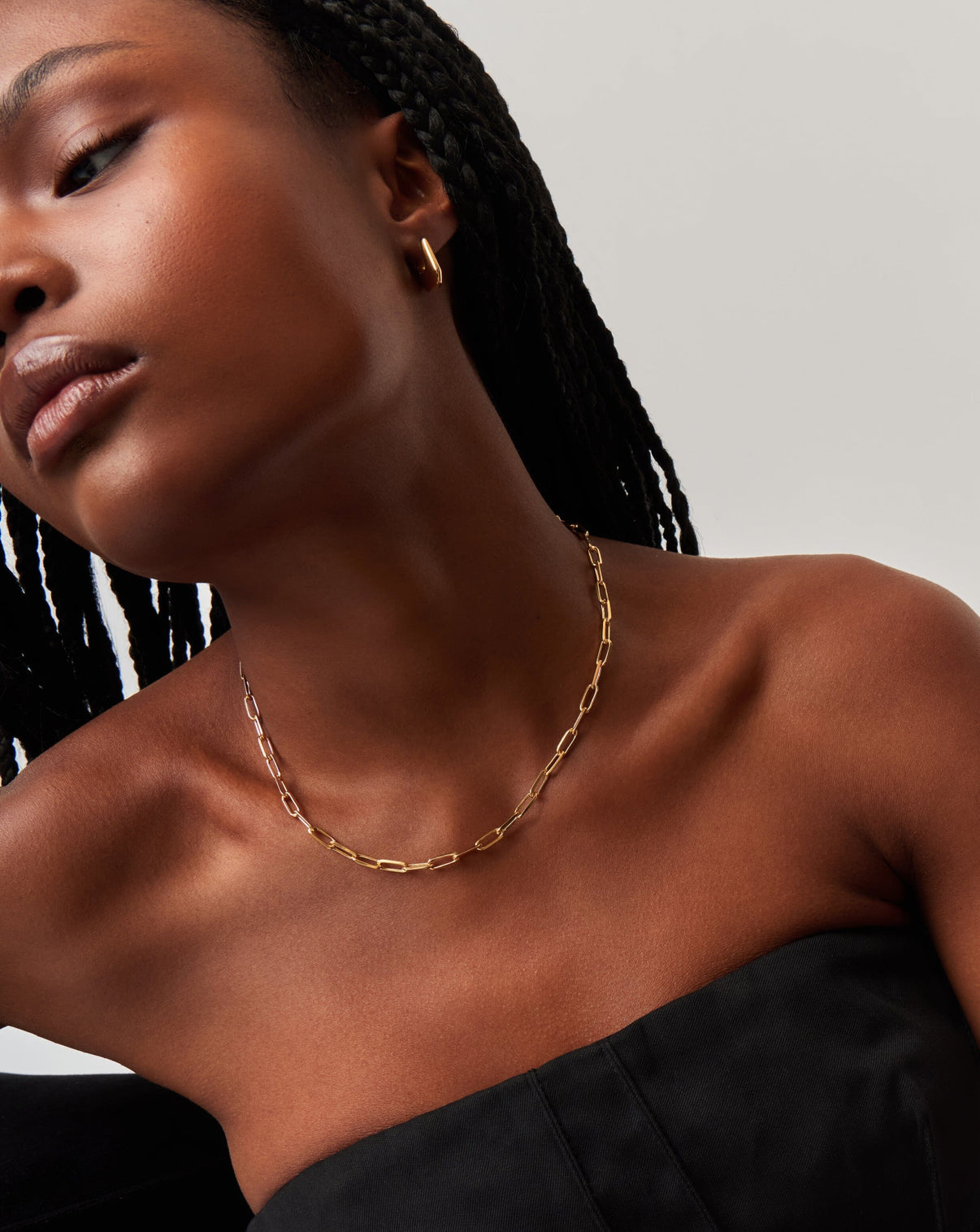 Classic Mini Short Paperclip Gold Chain Necklace | Missoma UK