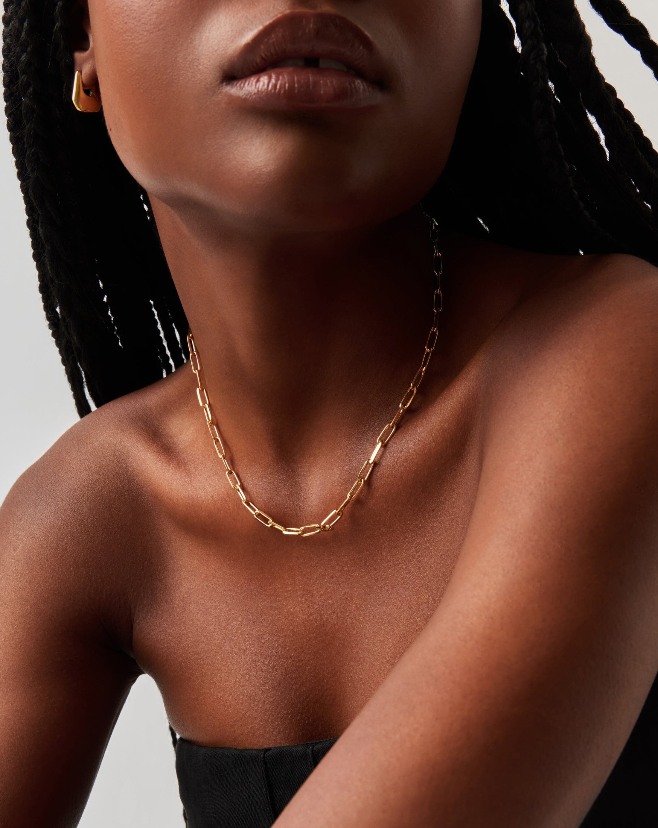 Classic Mini Short Paperclip Chain Necklace | Gold | Missoma