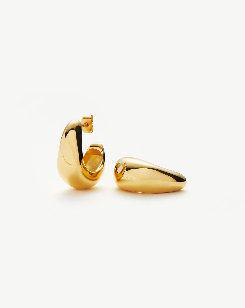 Dome Medium Hoop Earrings | 18ct Gold Plated | Missoma UK
