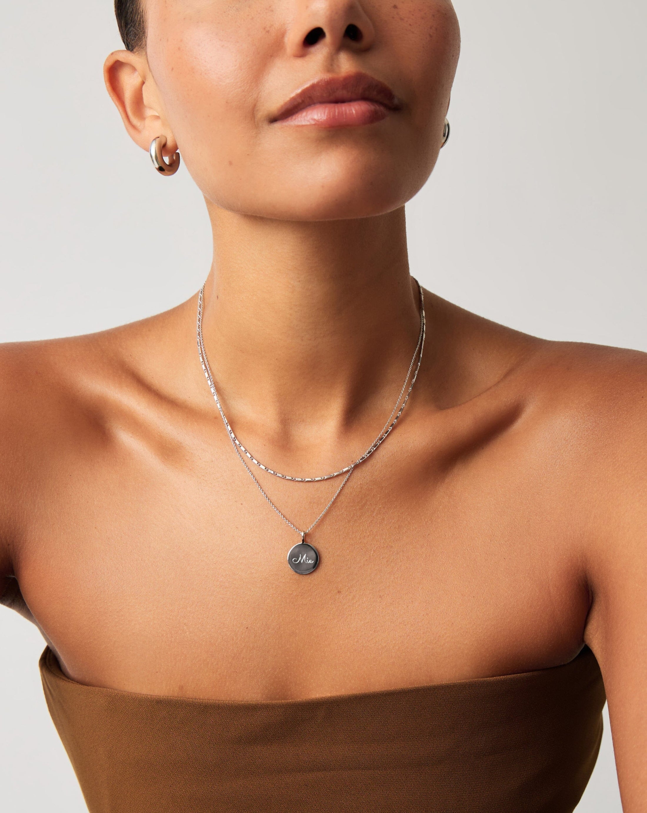 Engravable Round Necklace - Sterling Silver | Missoma