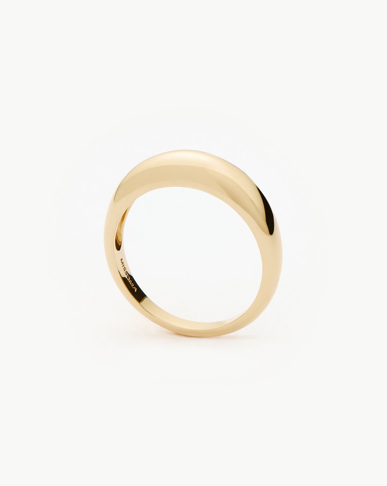 14ct Solid Gold Classic Dome Ring | Missoma UK