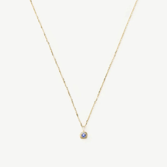 14ct Solid Gold December Birthstone Pendant Necklace | Missoma UK