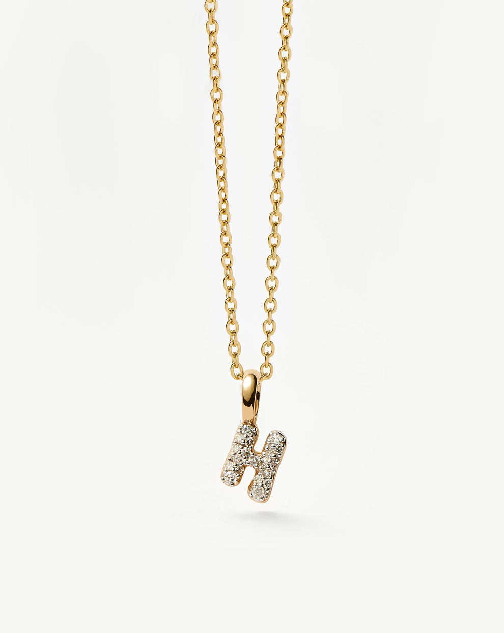 Fine Diamond Initial H Mini Pendant Necklace | Missoma UK