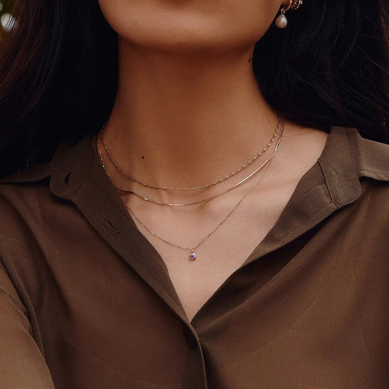 14ct Solid Gold February Birthstone Pendant Necklace | Missoma UK