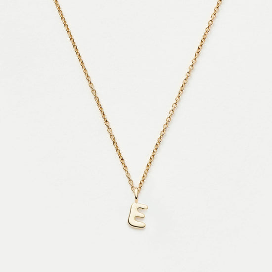 Fine Initial Mini Pendant Necklace - E | Missoma UK