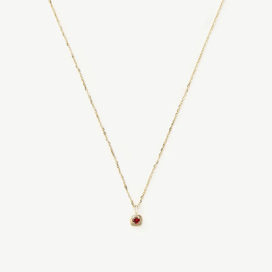 14ct Solid Gold January Birthstone Pendant Necklace | Missoma UK