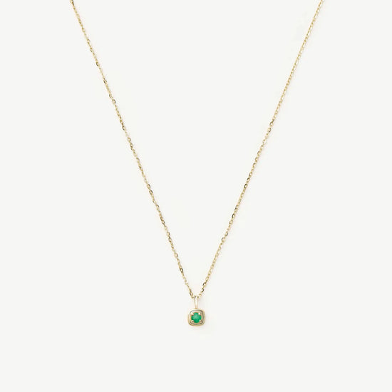 14ct Solid Gold May Birthstone Pendant Necklace | Missoma UK