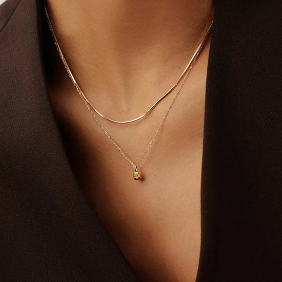 14ct Solid Gold November Birthstone Pendant Necklace | Missoma UK