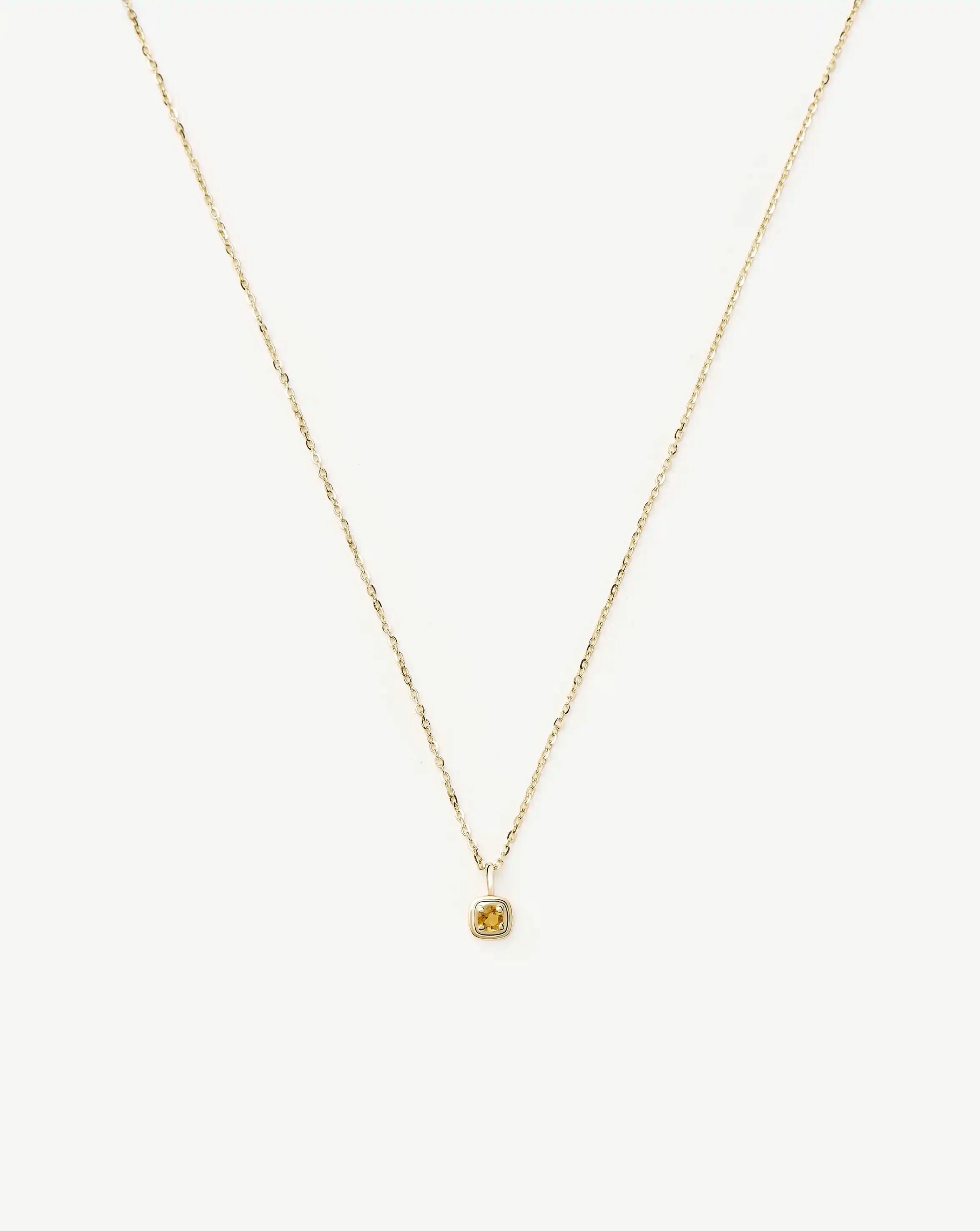 14ct Solid Gold November Birthstone Pendant Necklace | Missoma UK