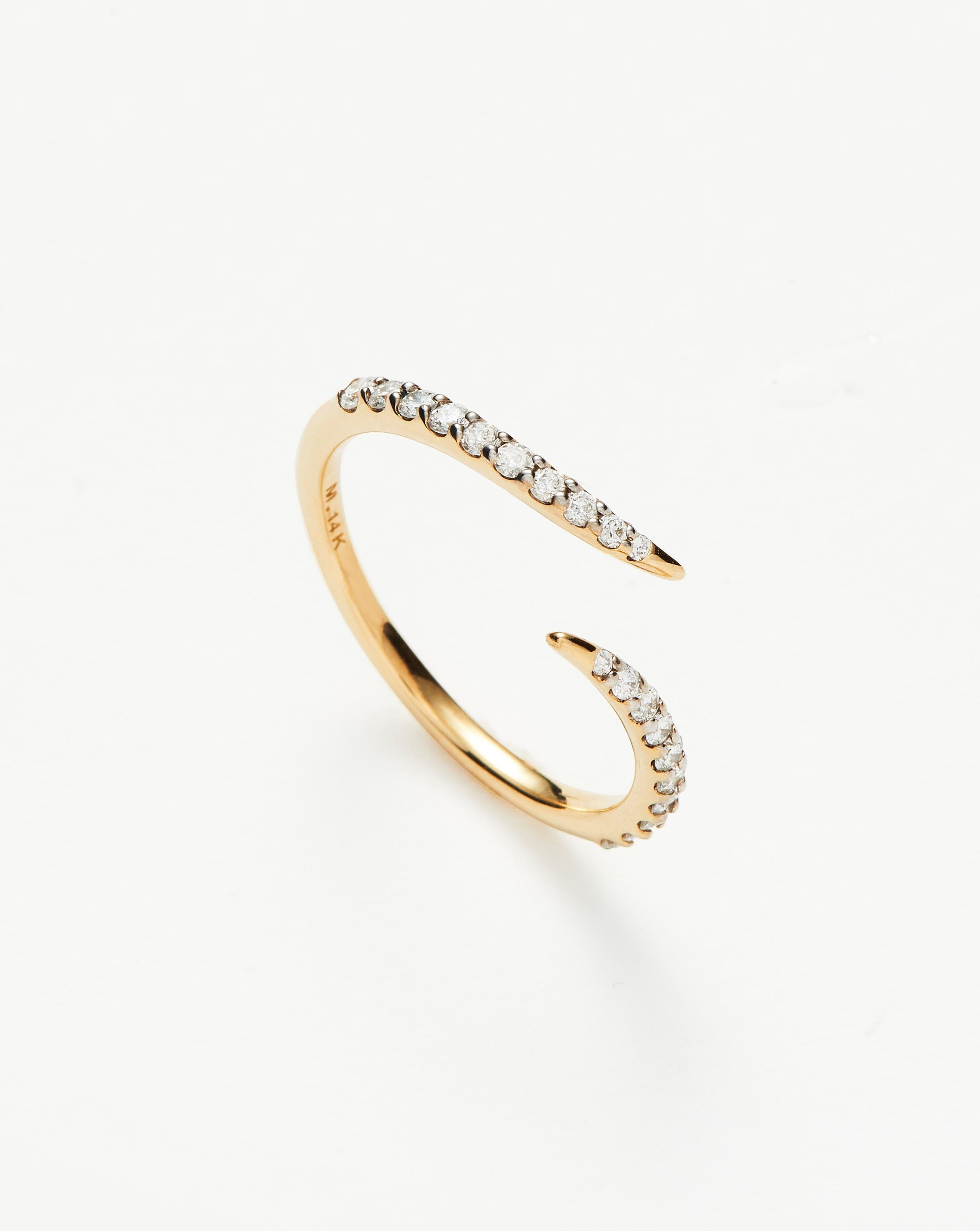 Fine Open Claw Ring | 14ct Solid Gold/Diamond | Missoma