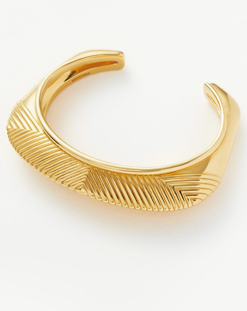 Hera Dome Ridge Statement Cuff Bracelet - Gold | Missoma