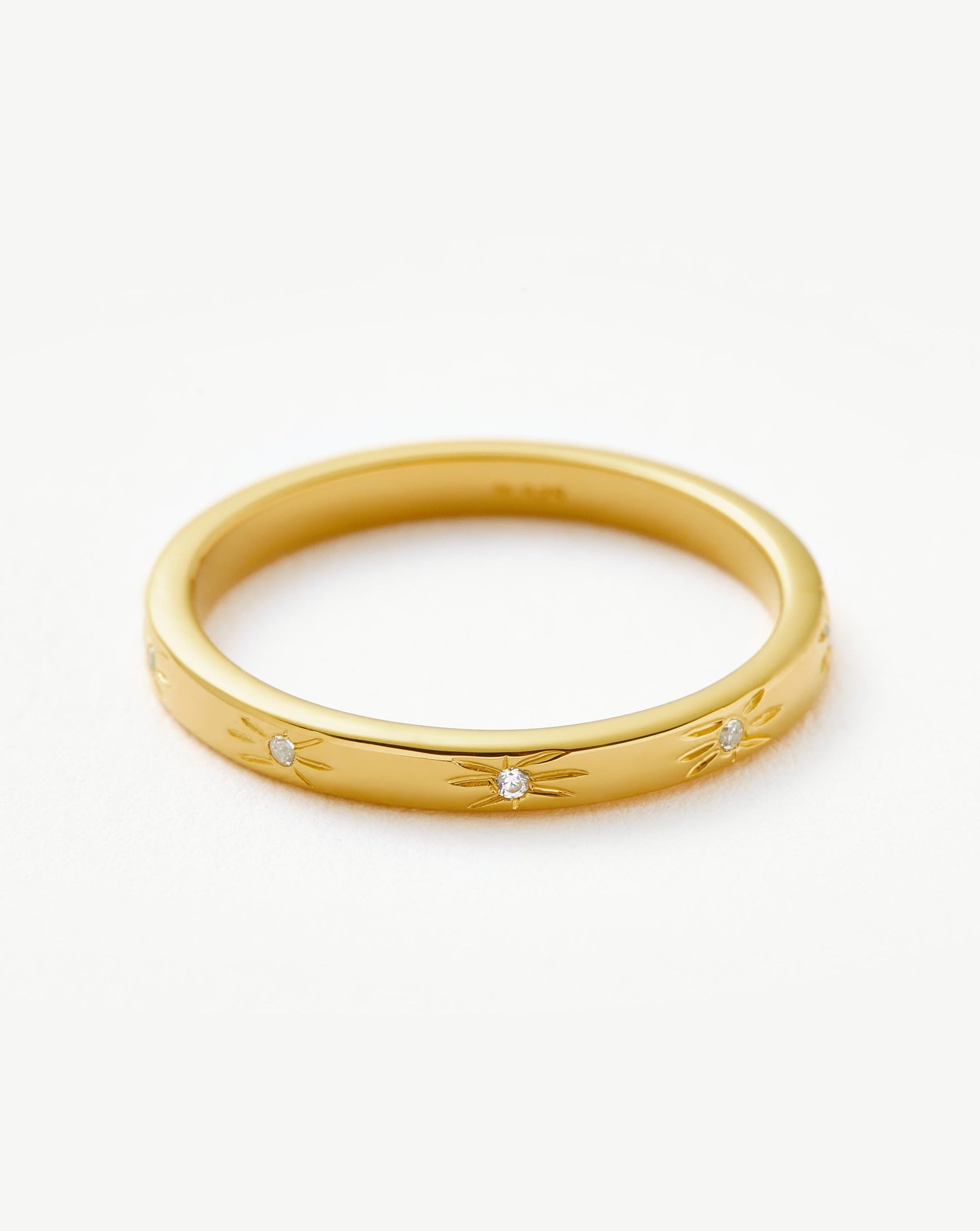 Interstellar Star Studded Stacking Ring - 18ct Gold Vermeil | Missoma