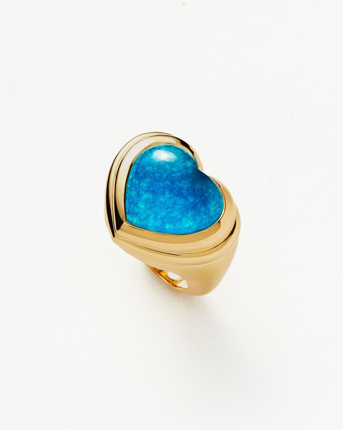 Jelly Heart Gemstone Ring | 18ct Gold Plated/Blue Quartz | Missoma