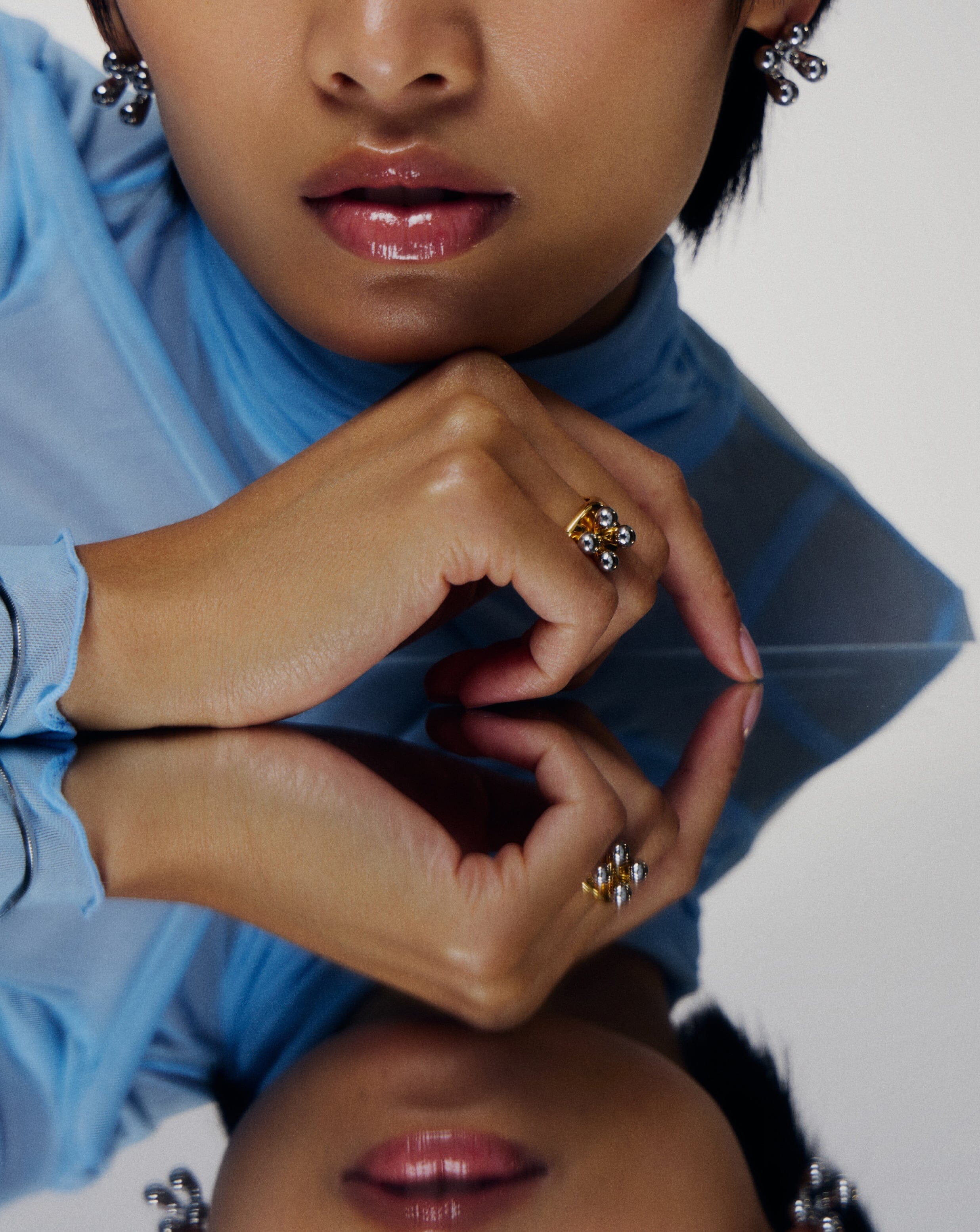 Kinetic Atom Spinning Signet Ring - Gold & Silver | Missoma