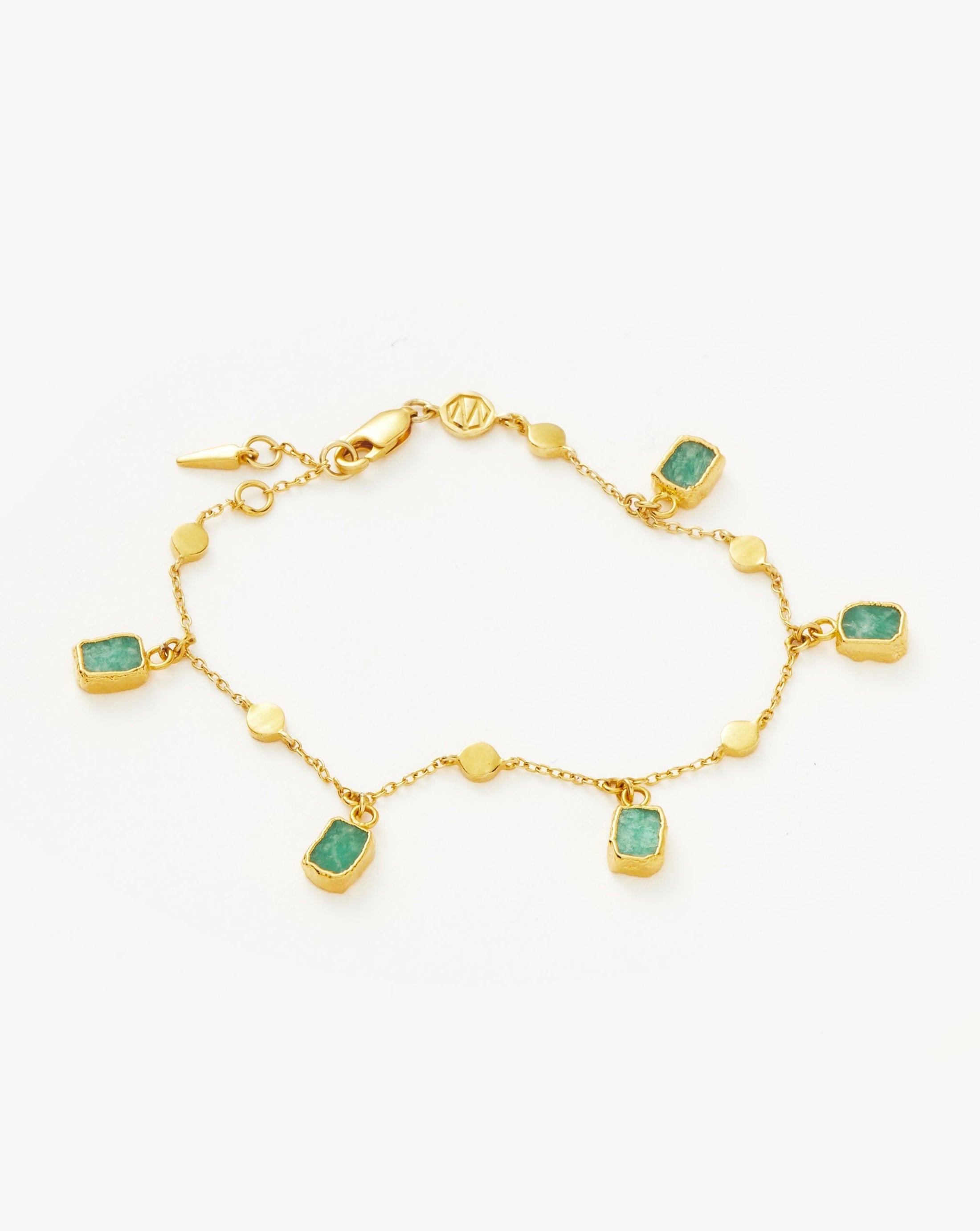 Lena Charm Bracelet | 18ct Gold Plated/Amazonite | Missoma