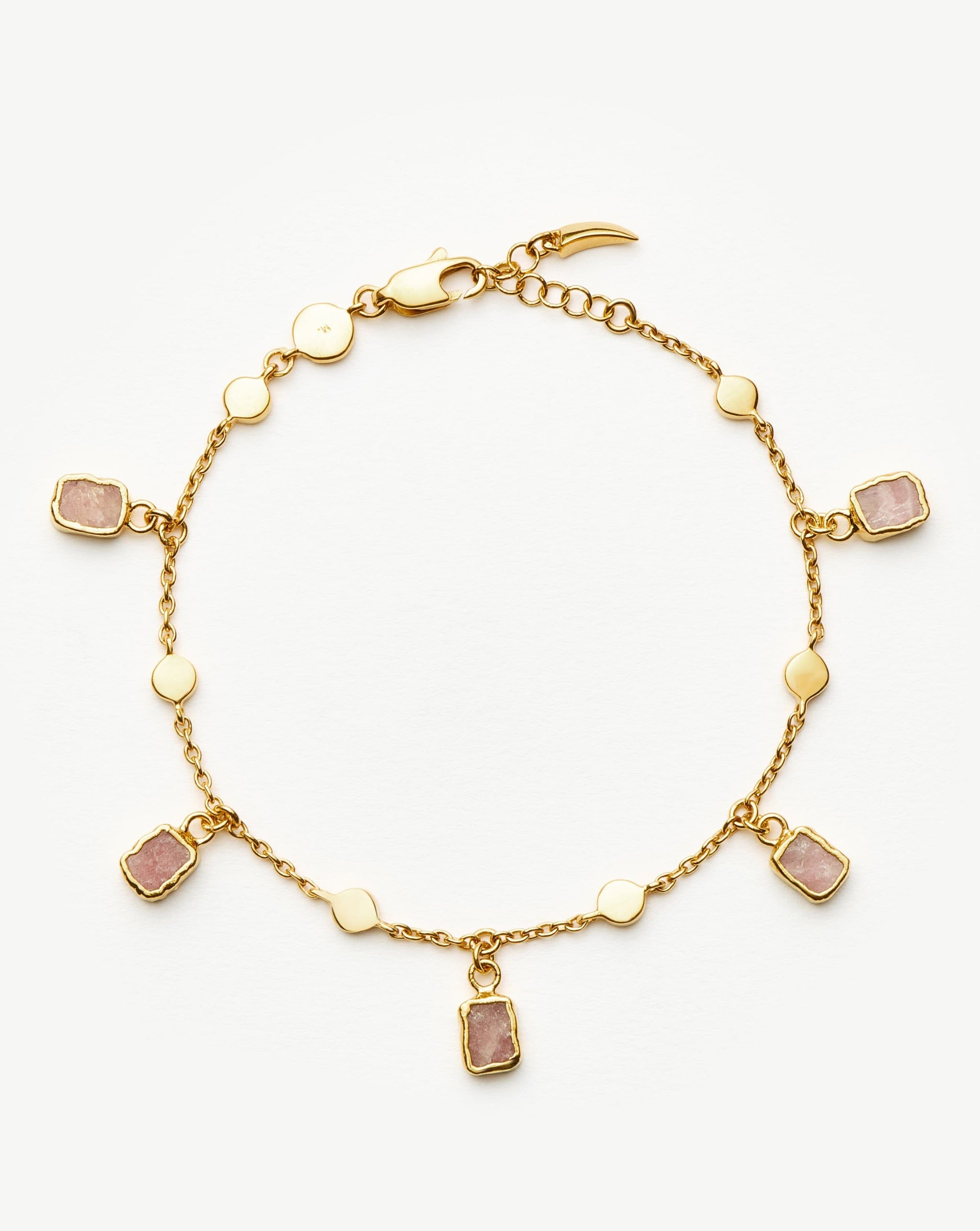Lena Charm Bracelet | 18ct Gold Plated/Rhodochrosite | Missoma