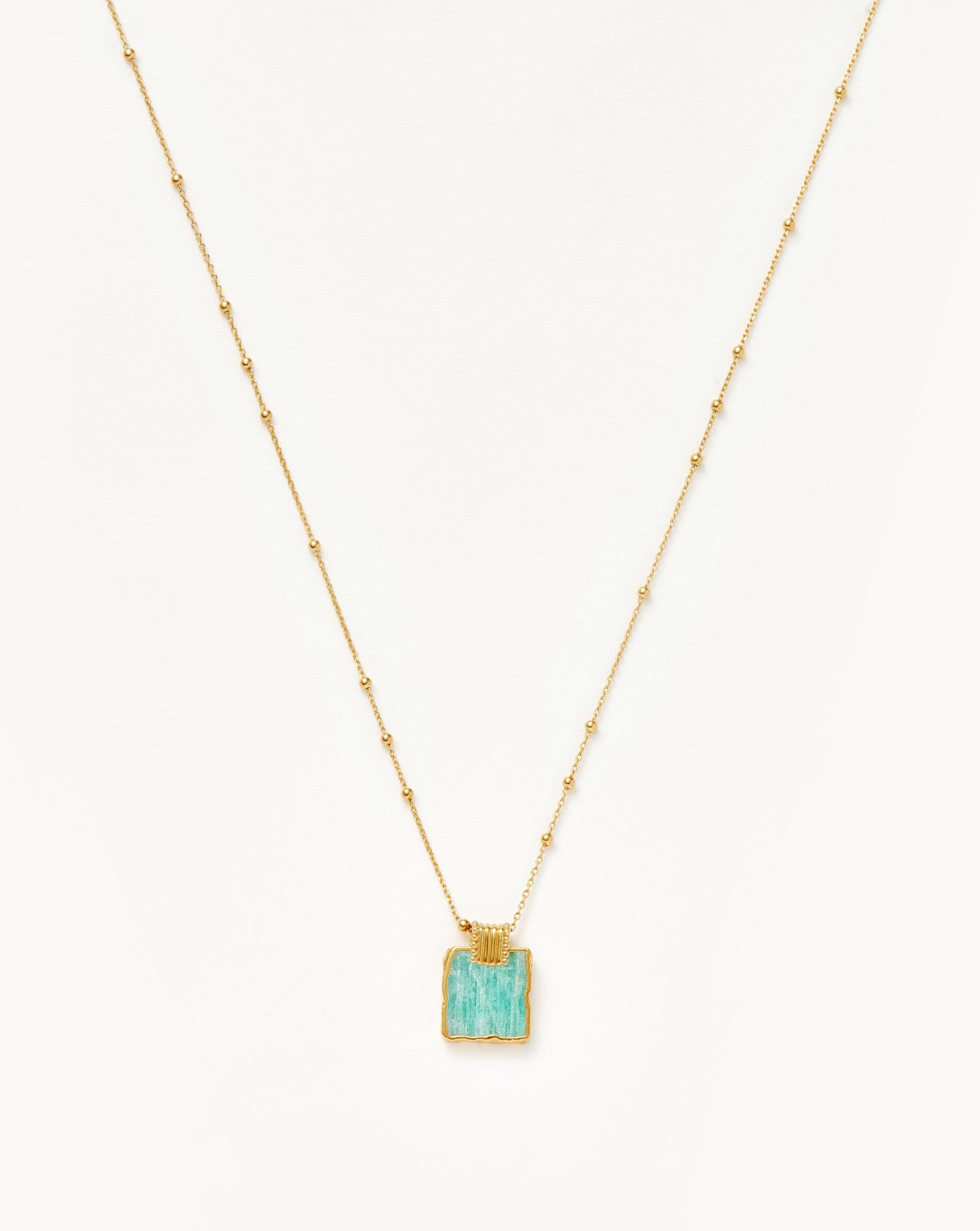 Lena Charm Necklace | 18ct Gold Plated/Amazonite | Missoma