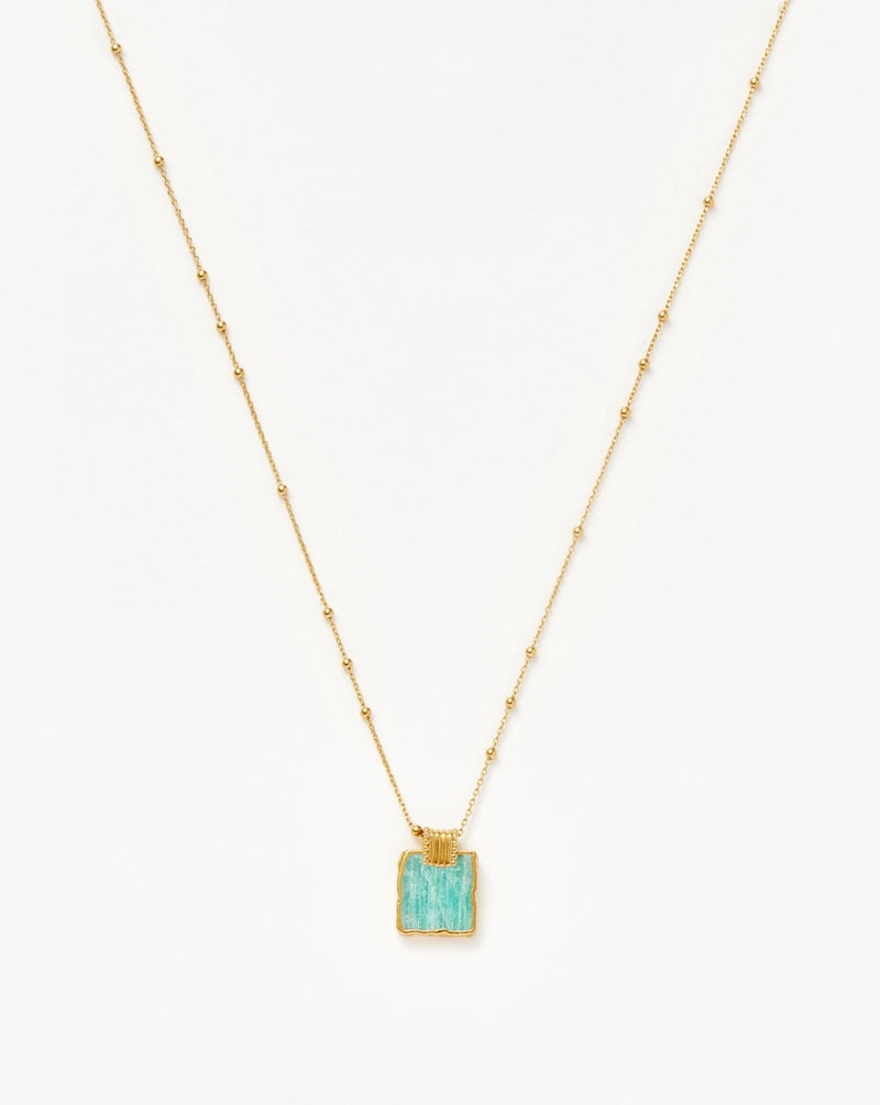 Lena Charm Necklace | 18ct Gold Plated Vermeil/Amazonite | Missoma