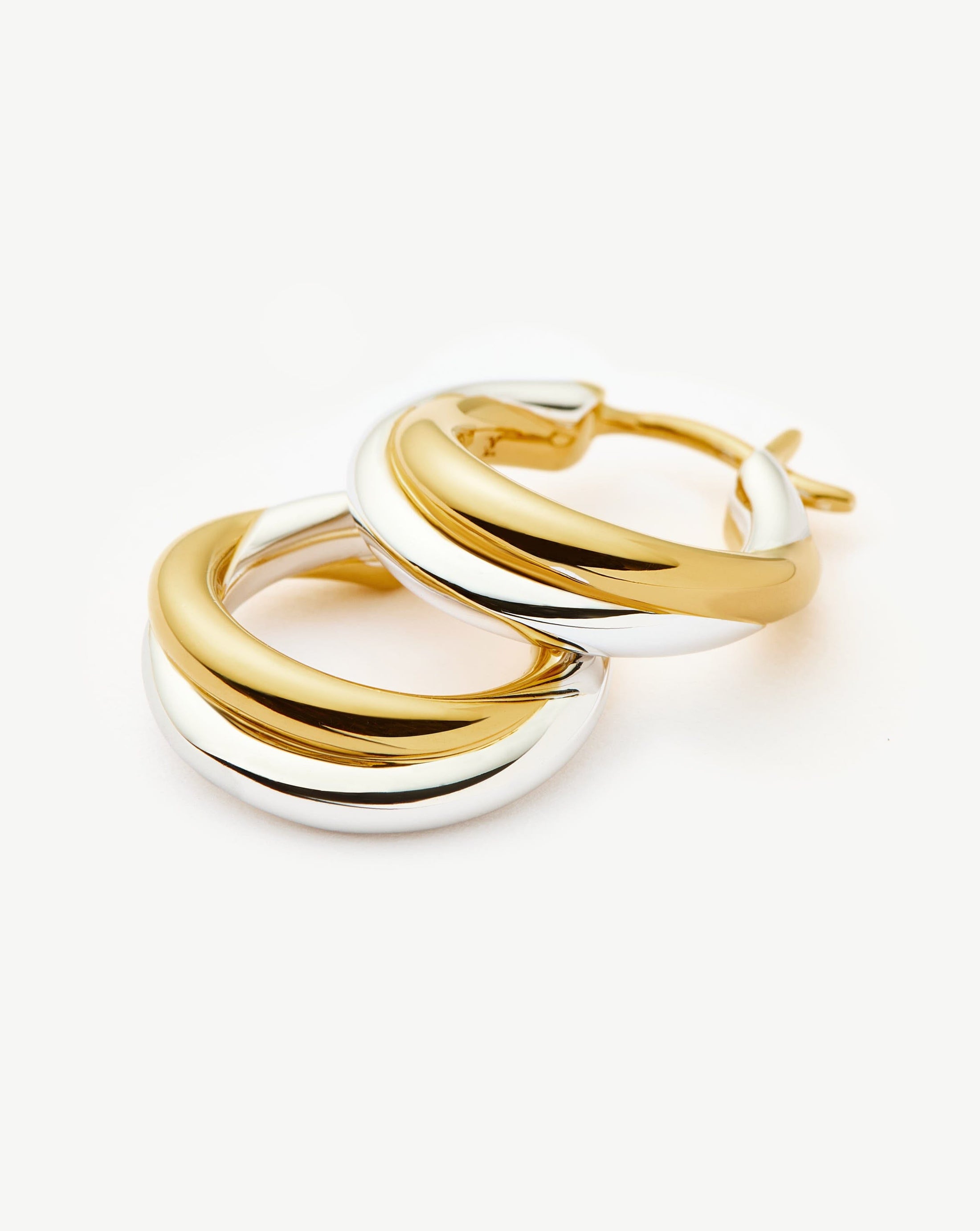 Lucy Williams Entwine Small Hoop Earrings | Mixed Metal | Missoma