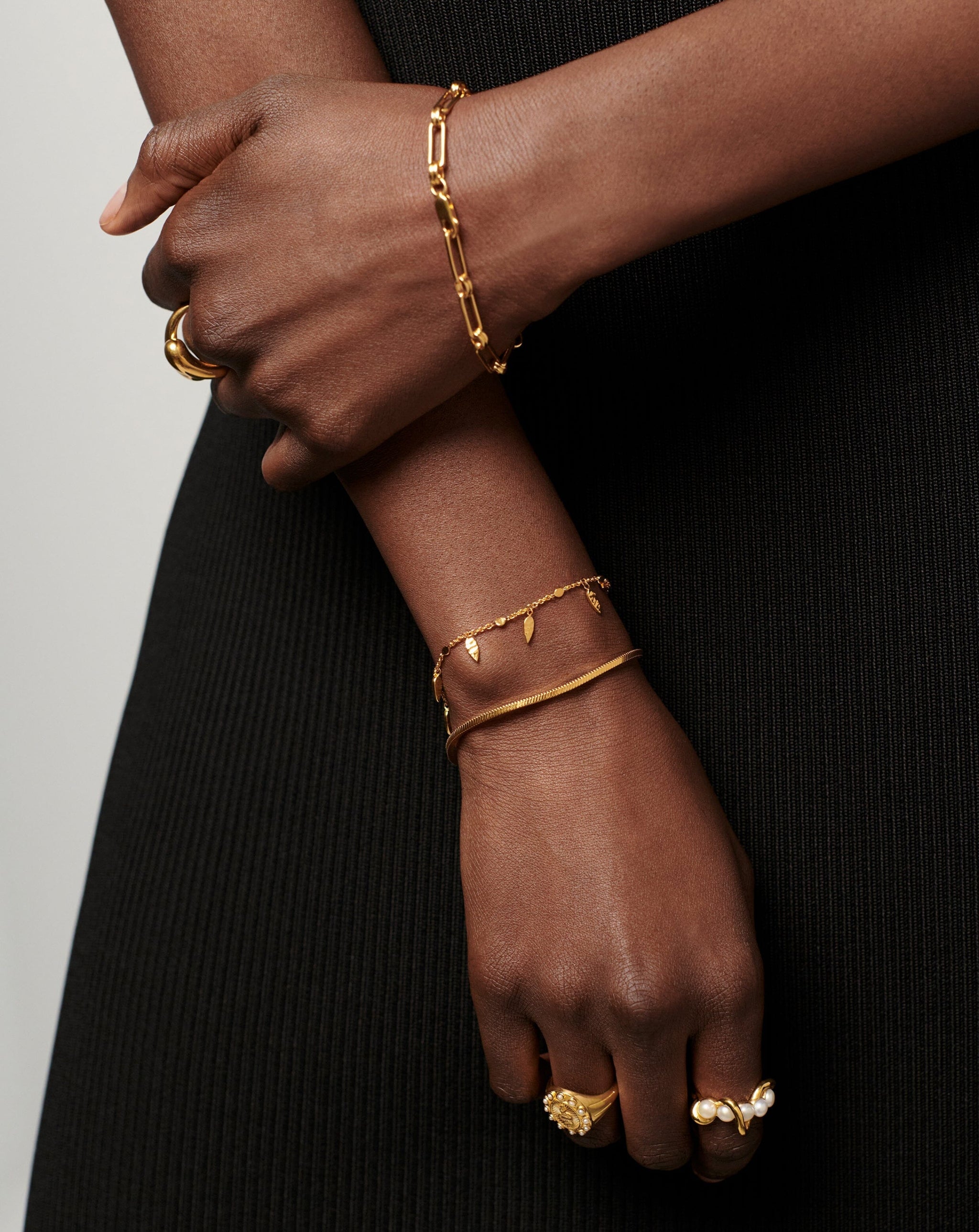 Lucy Williams Square Snake Chain Bracelet - Gold | Missoma