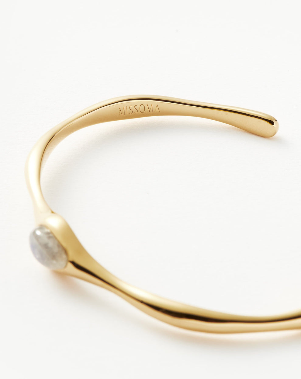 Magma Gemstone Cuff Bracelet | 18ct Recycled Gold Vermeil on Recycled ...