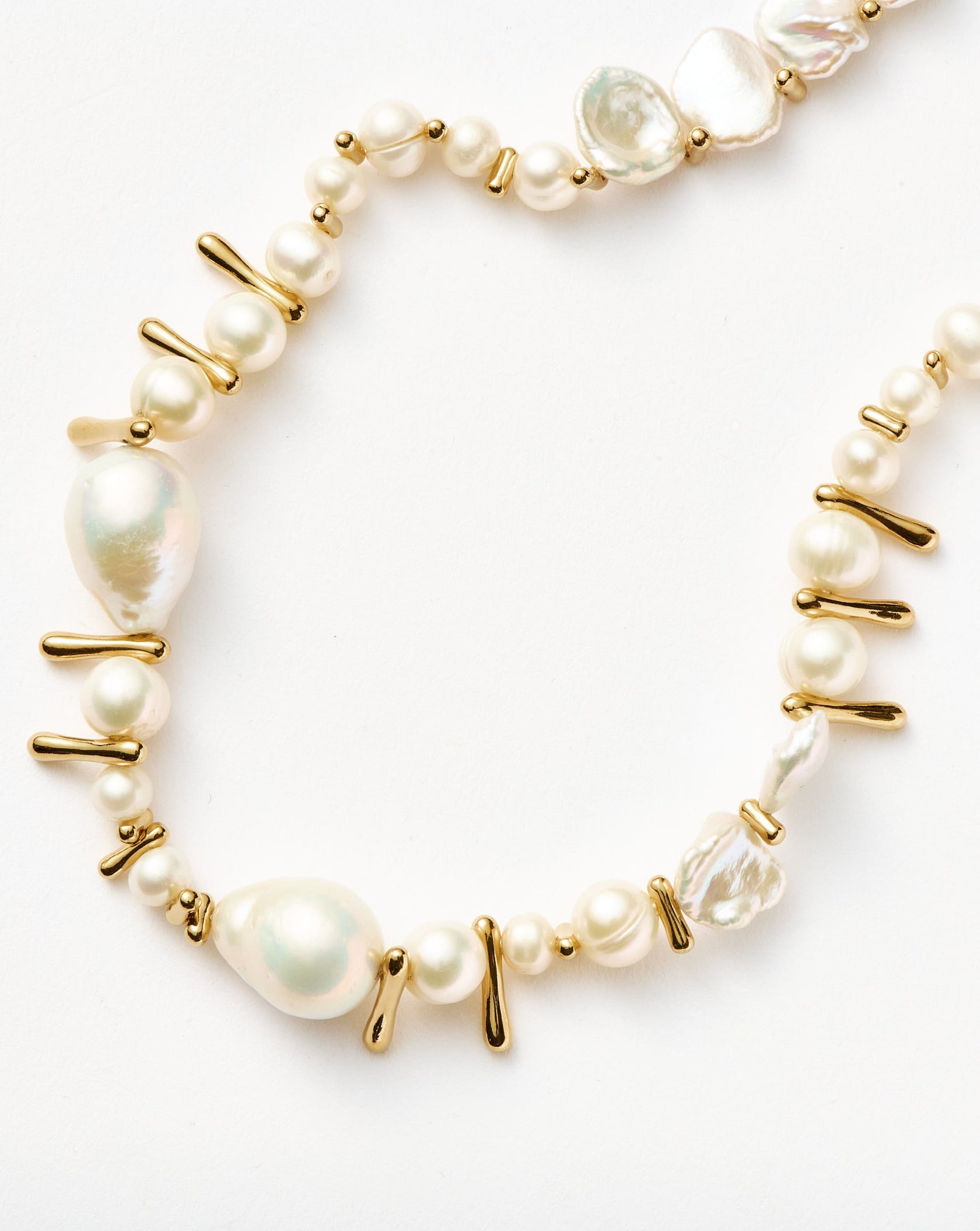 Mixed Pearl Statement Beaded Necklace - Gold | Missoma UK