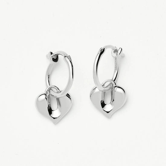 Molten Heart Charm Hoop Earrings | Missoma UK