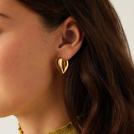 Molten Heart Medium Hoop Earrings | Missoma UK