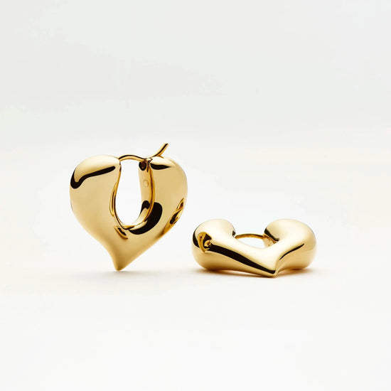 Molten Heart Medium Hoop Earrings | Missoma UK