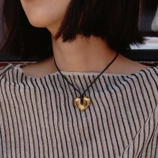 Molten Heart Pendant Cord Necklace | Missoma UK