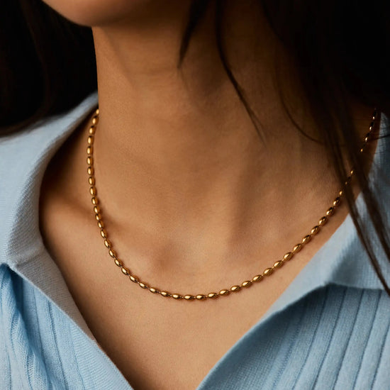Molten Olive Chain Necklace in Gold | Missoma UK
