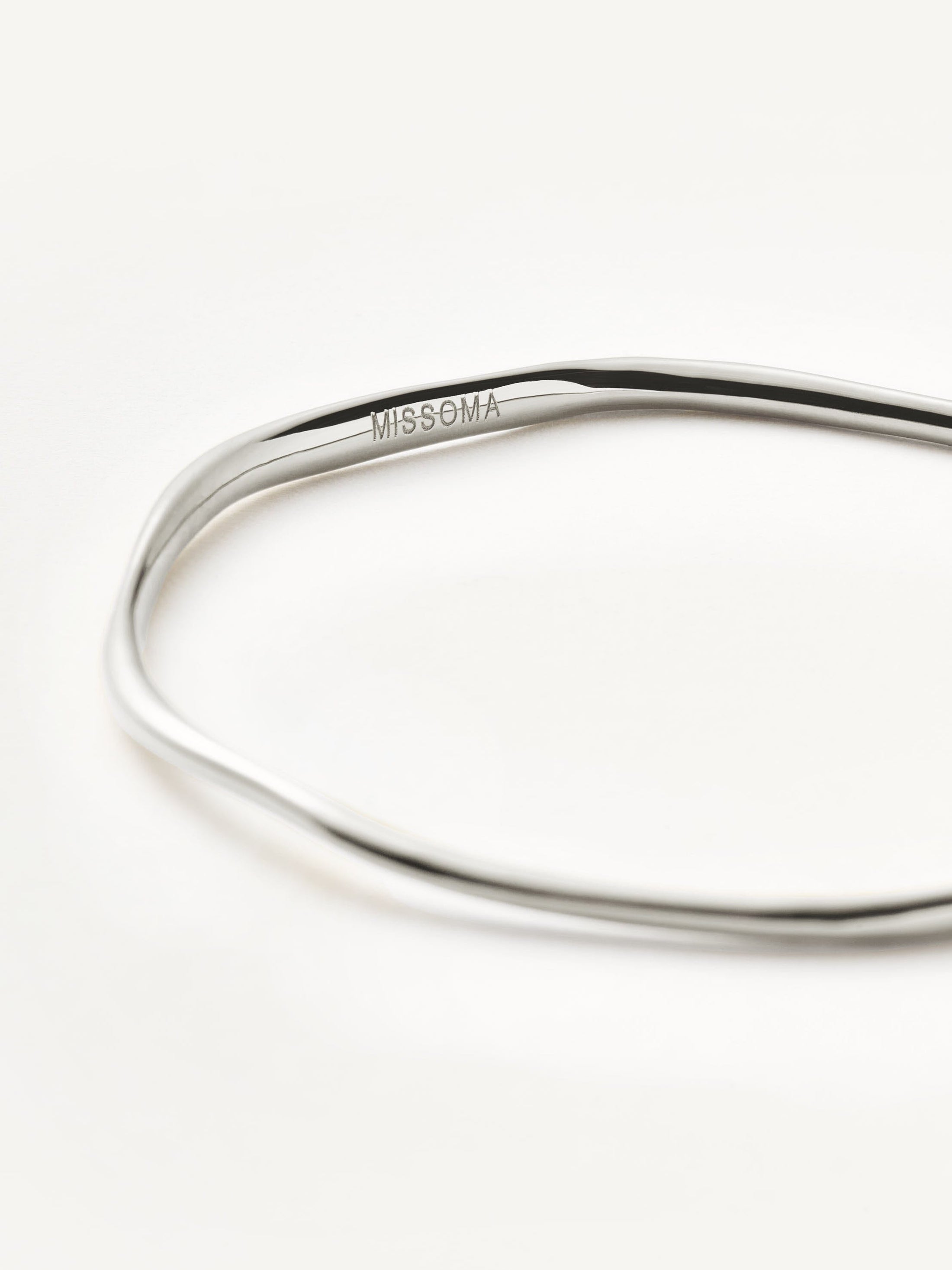 Molten Ripple Bangle - Silver | Missoma UK
