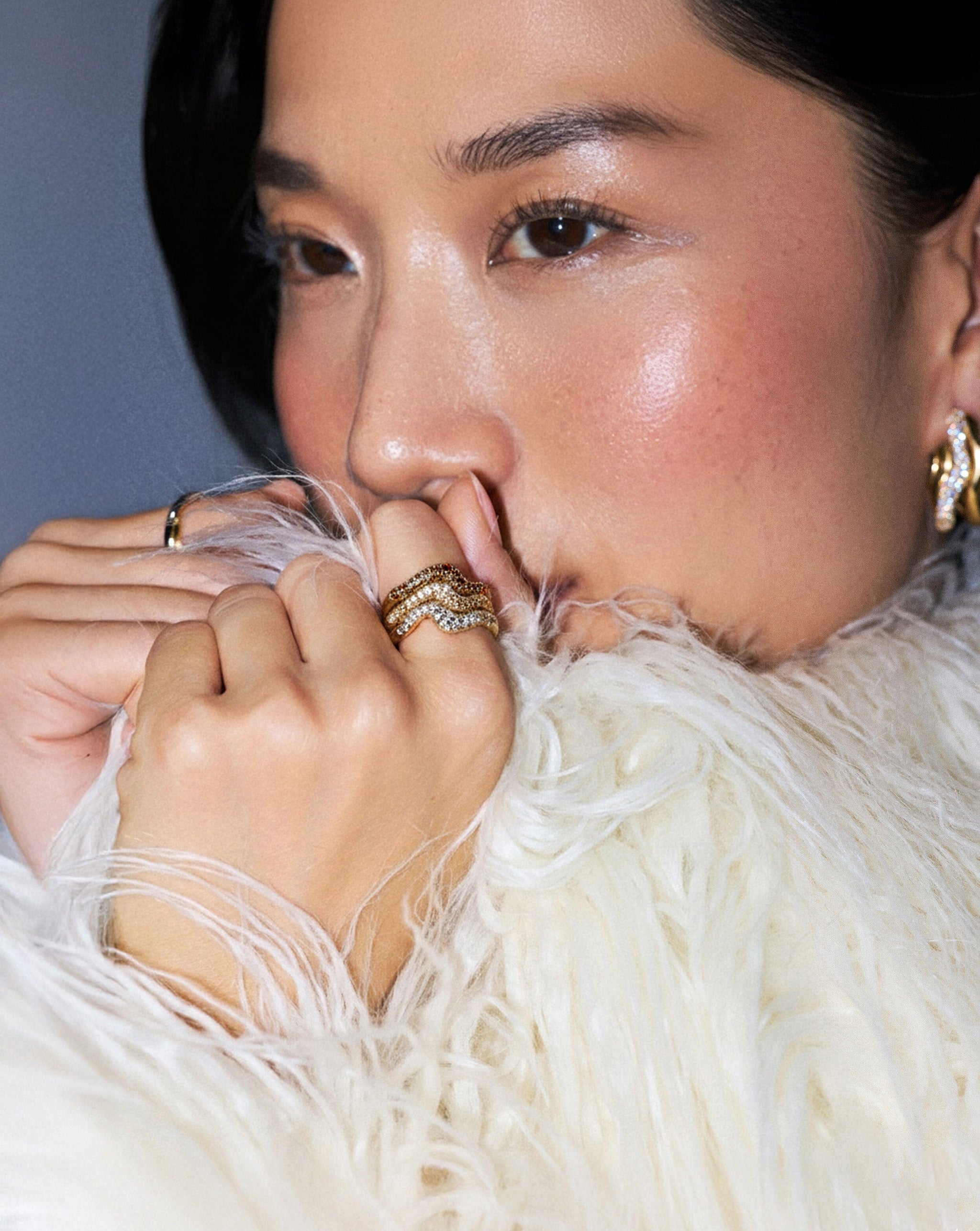 Molten Snow Stacking Ring Set - Gold | Missoma UK