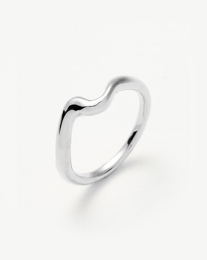 Molten Wave Stacking Ring | Silver | Missoma