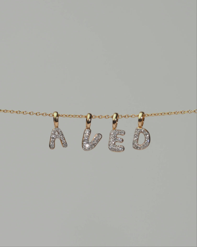 Fine Diamond Initial A Mini Gold Pendant Necklace | Missoma