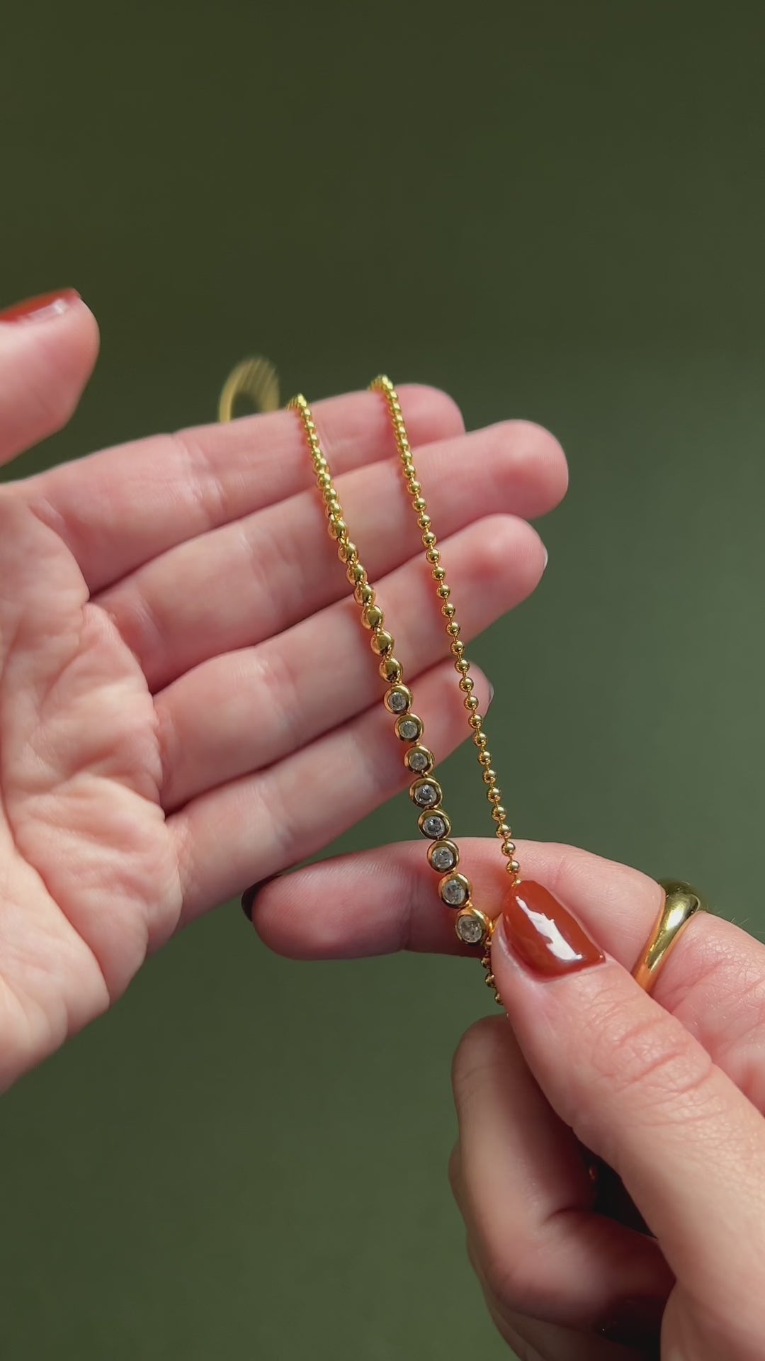 Beaded Stone Slider Lariat Gold Necklace | Missoma UK