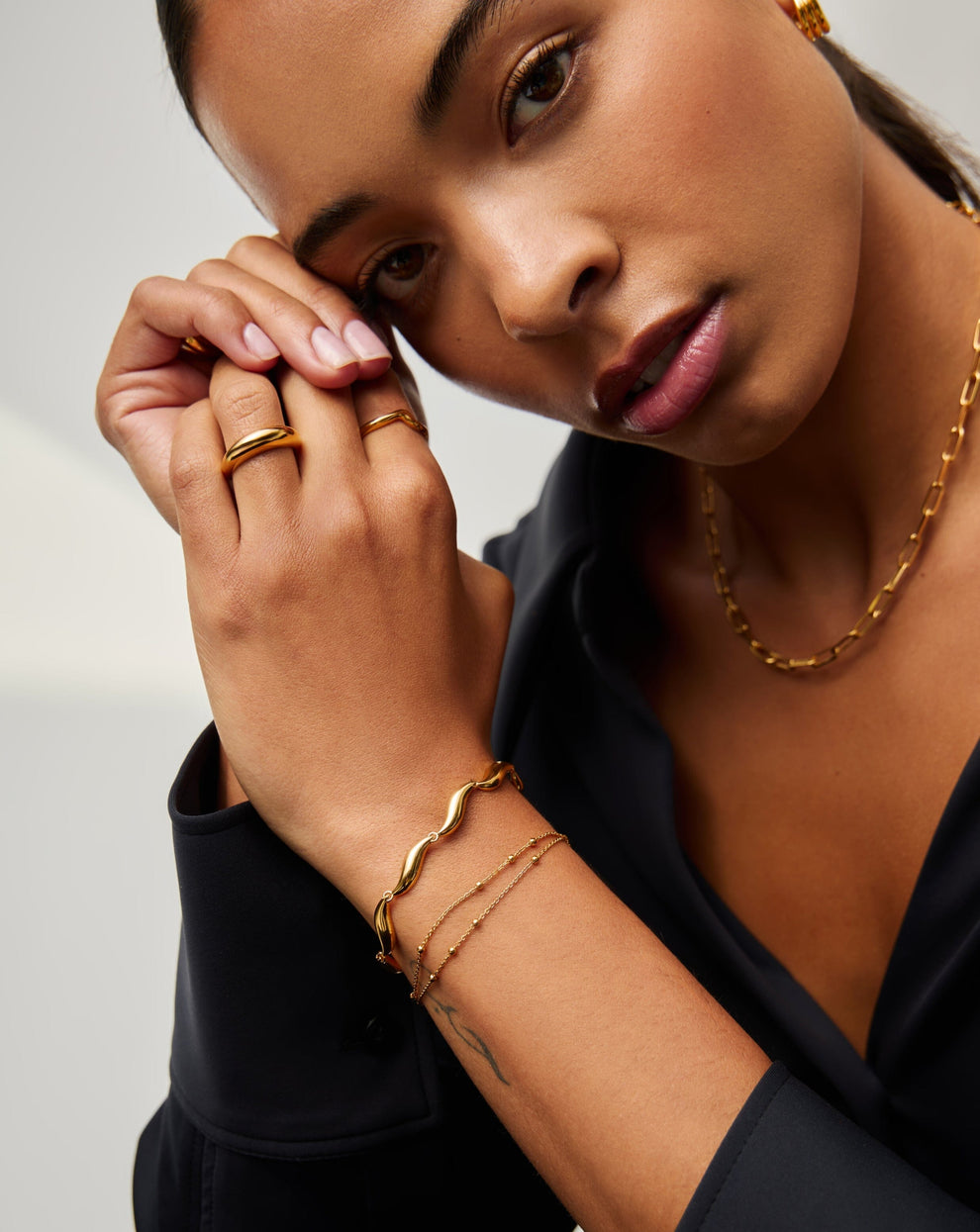 Savi Signature Link Chain Bracelet - Gold | Missoma UK