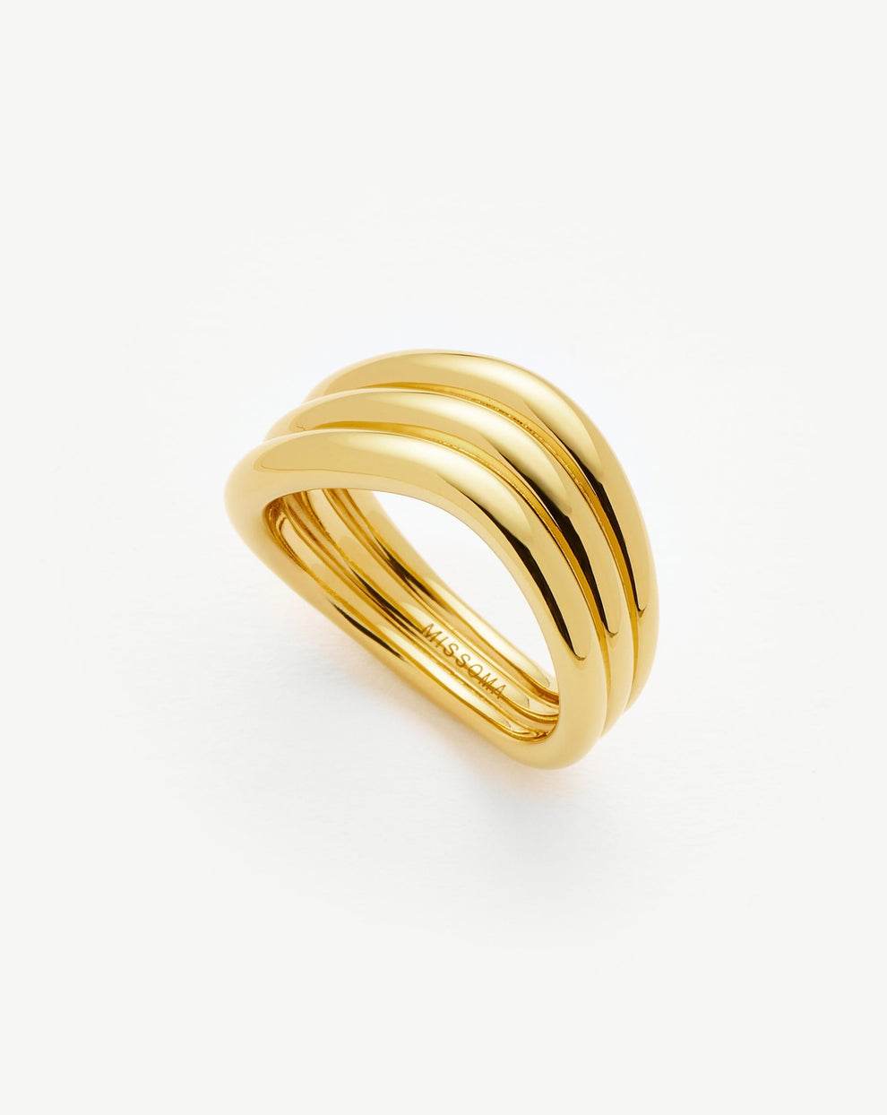 Savi Signature Triple Ring - Gold | Missoma UK
