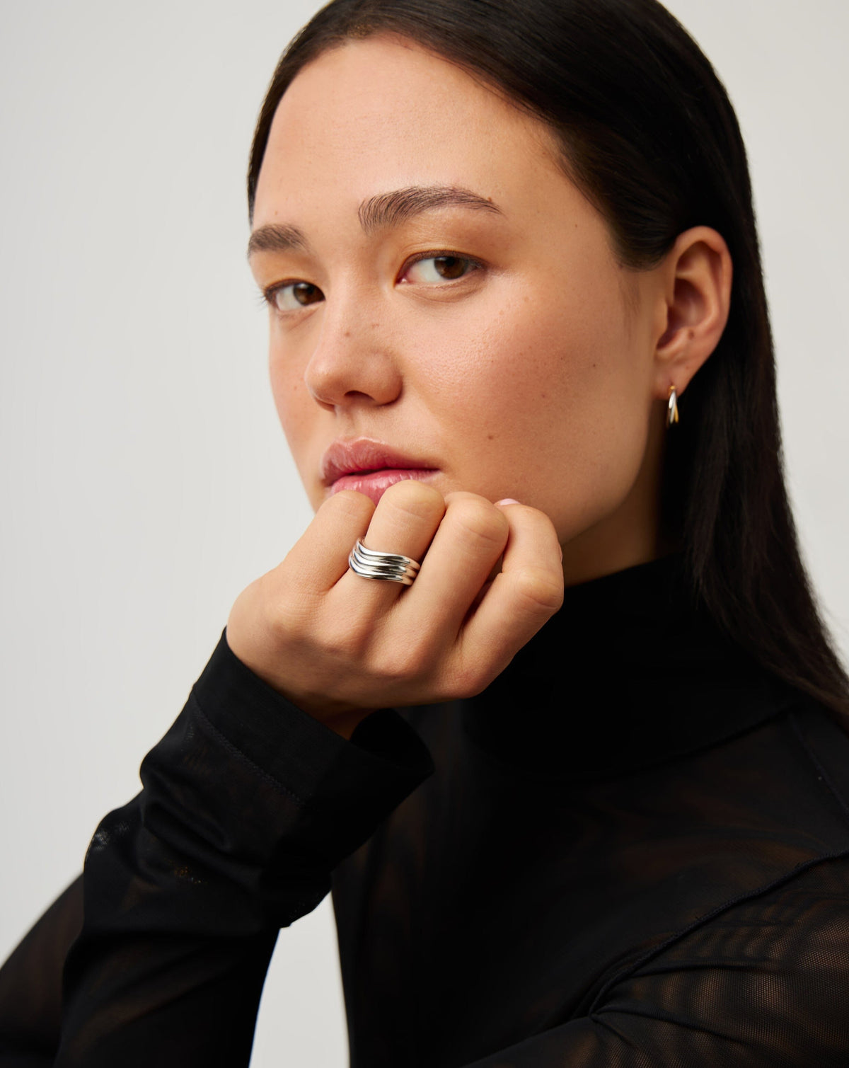 Savi Signature Triple Ring - Silver | Missoma UK