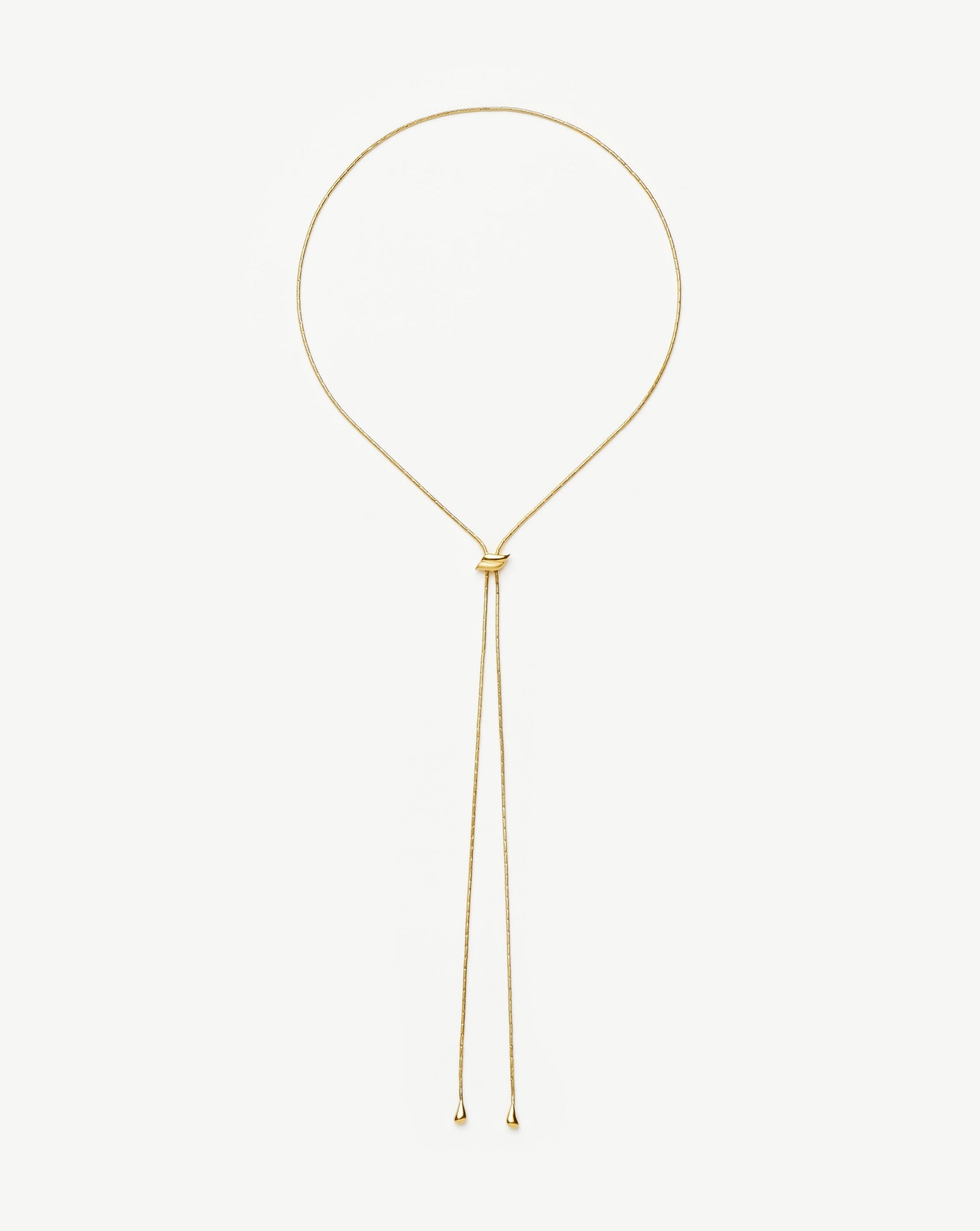 Savi Slider Lariat Chain Necklace - Gold | Missoma UK
