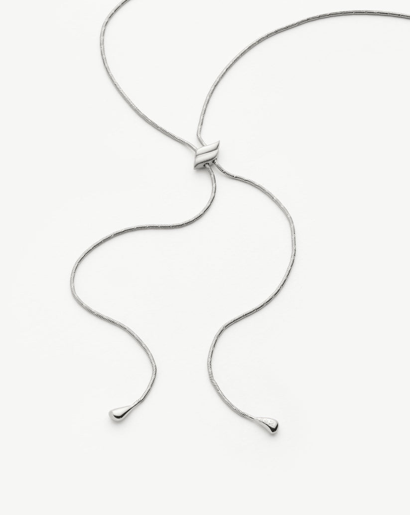 Savi Slider Lariat Chain Necklace - Sterling Silver | Missoma