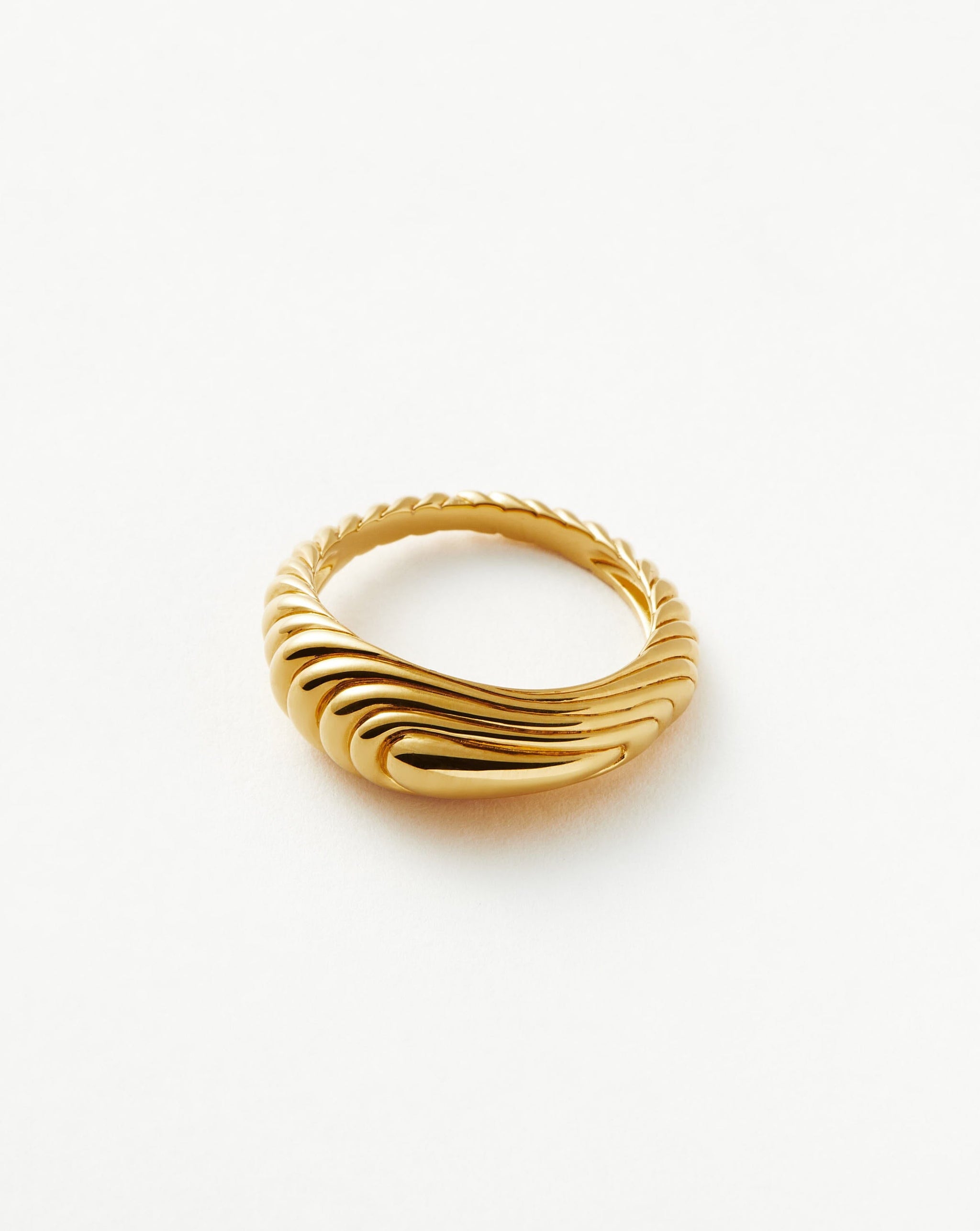 Wavy Ridge Stacking Ring - Gold | Missoma UK