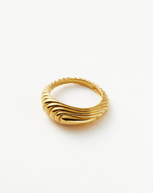 Wavy Ridge Stacking Ring - Gold | Missoma UK