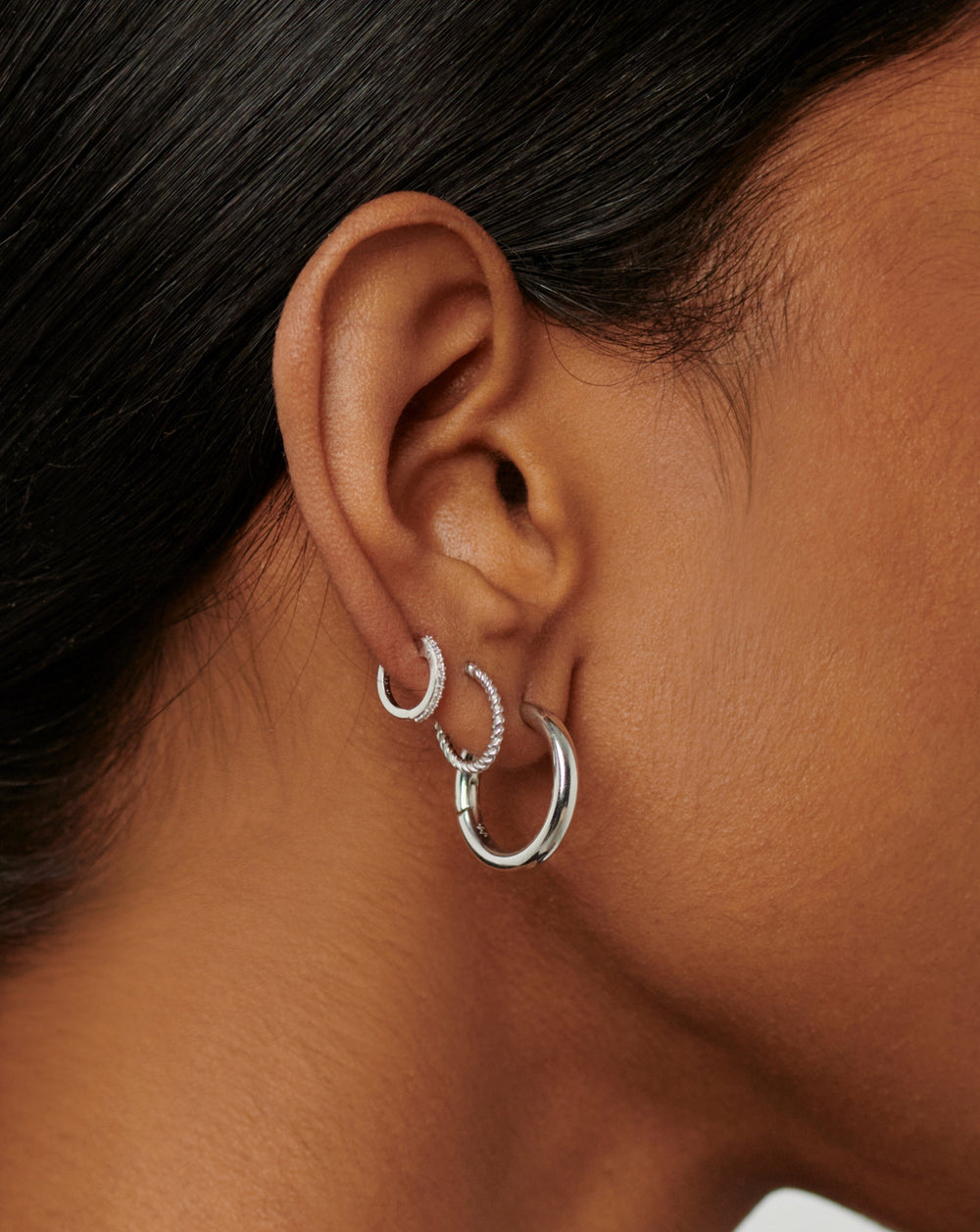 Classic Tunnel Large Hoop Earrings | Silver Plated Earrings | Missoma