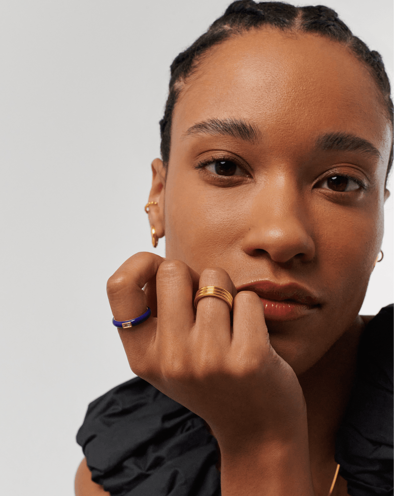 Enamel & Stone Stacking Ring Rings | Missoma