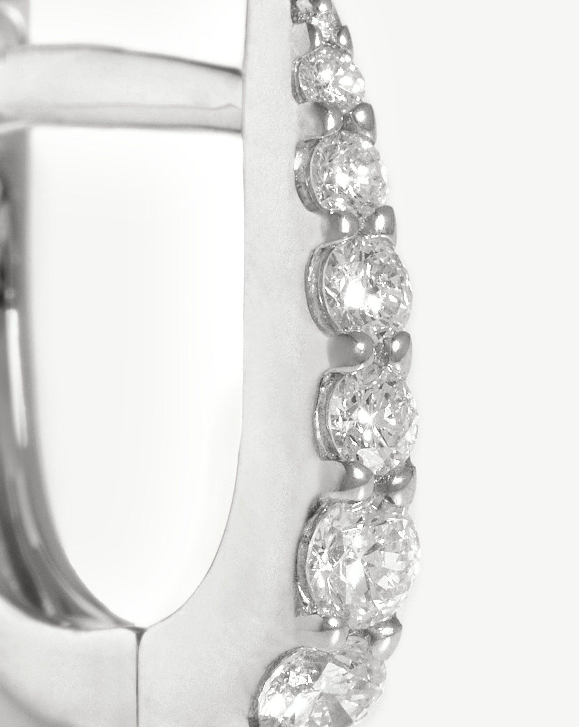 Fine Claw Huggies | 14ct White Gold/Diamond | Missoma