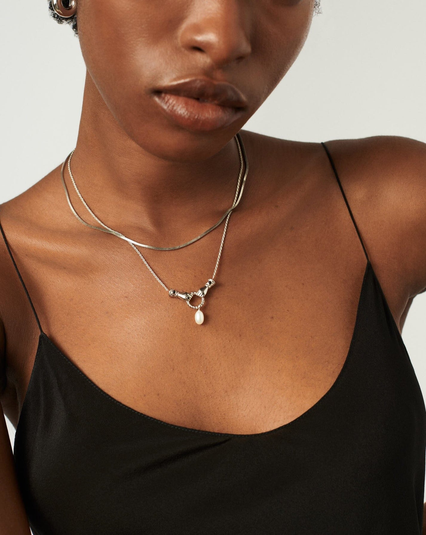 Harris Reed In Good Hands Drop Pendant Necklace | Silver | Missoma