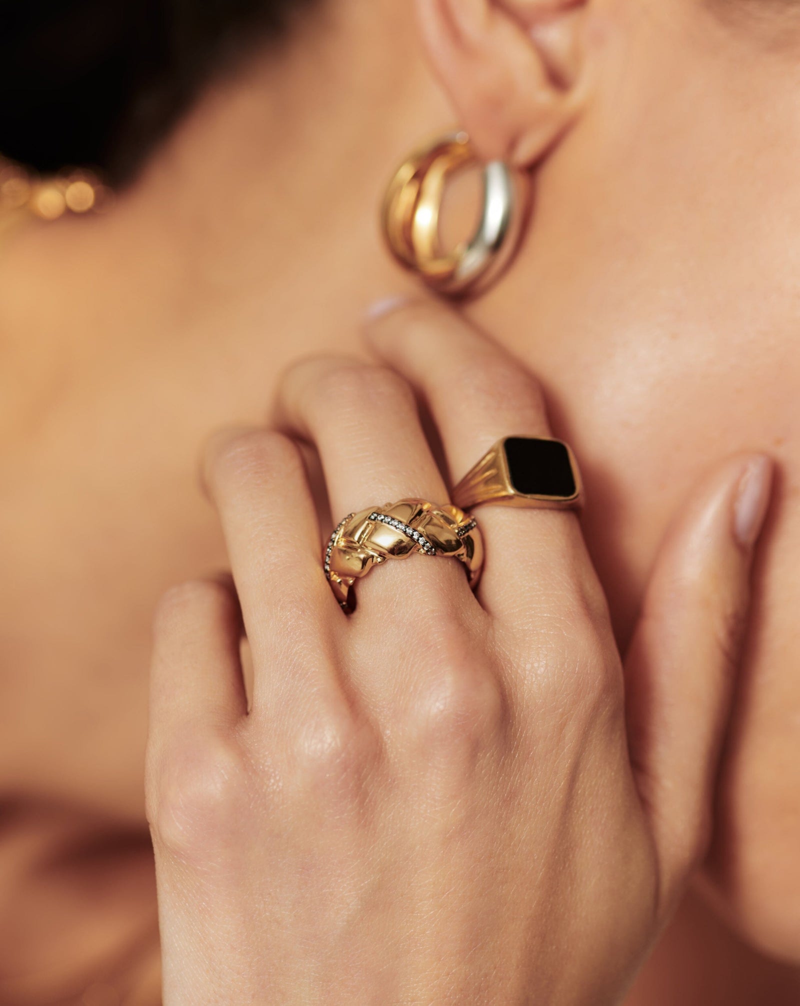 lucy-williams-chunky-pavé-waffle-ring | Missoma